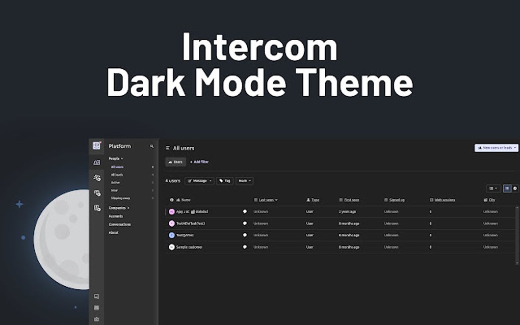 Dark Mode for Intercom for Google Chrome - Extension Download