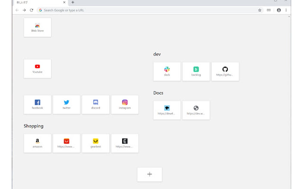 Shortcuts In Newtab for Google Chrome - Extension Download