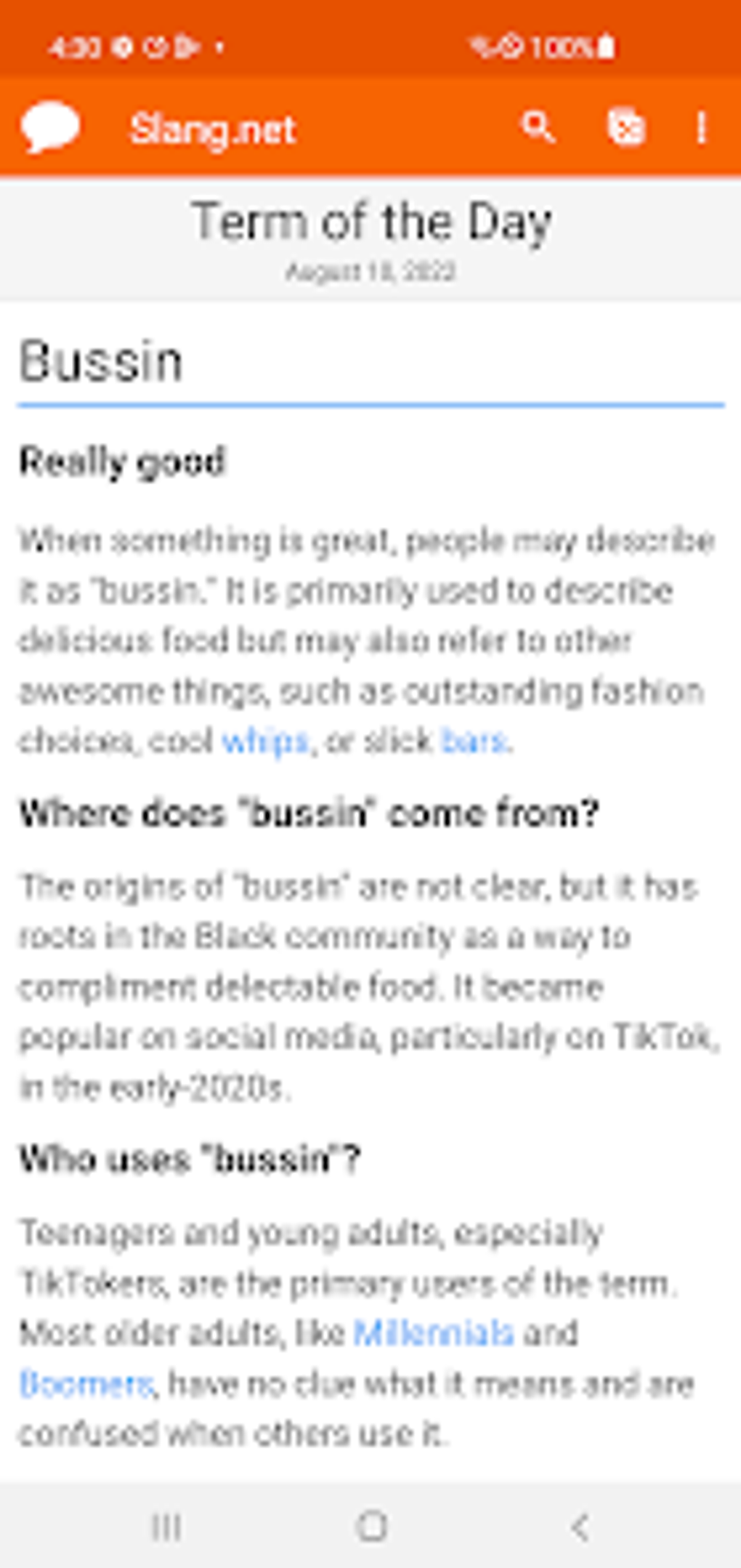 Slang Dictionary Android 