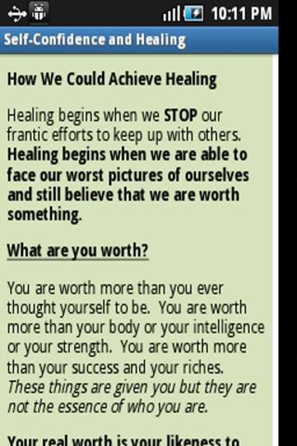 Self Confidence and Healing APK for Android - Download