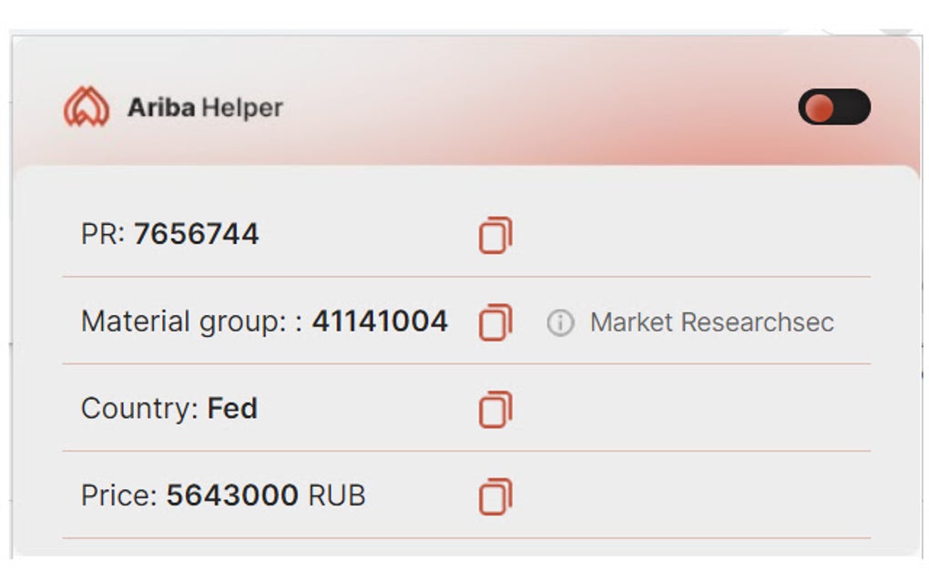 Ariba PR Helper para Google Chrome - Extensión Descargar