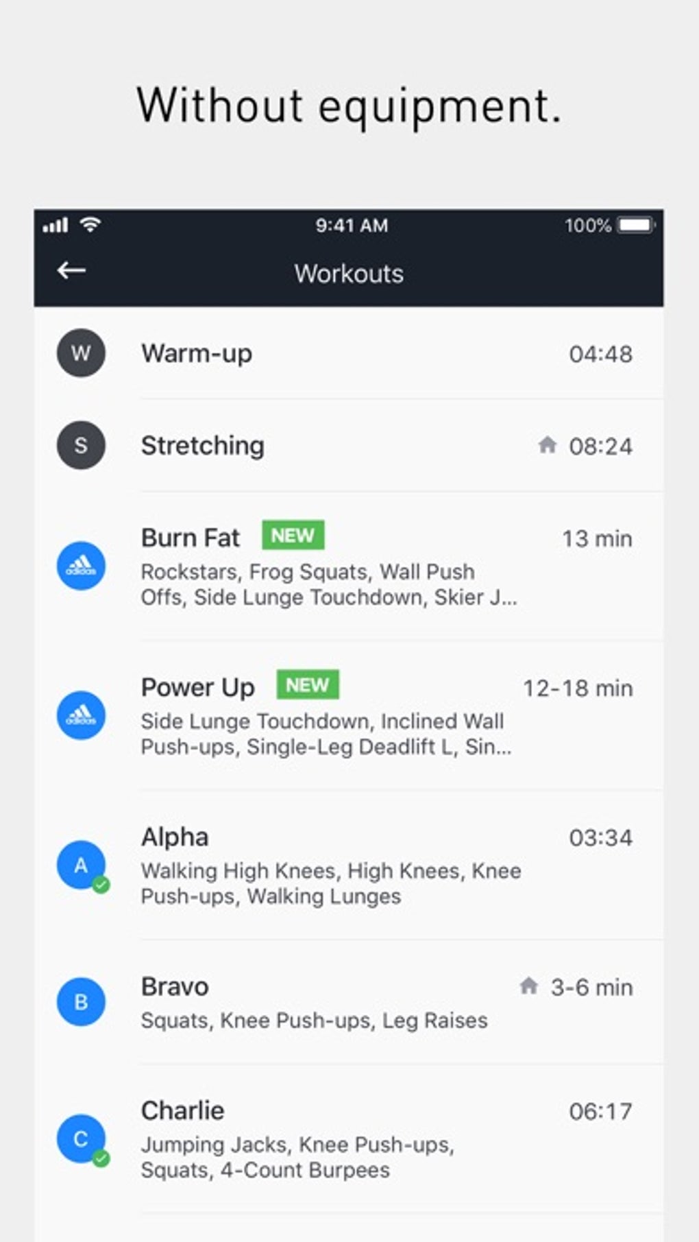 adidas Training by Runtastic para iPhone - Descargar
