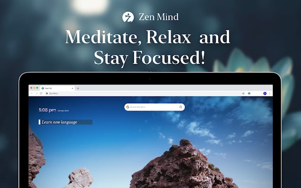 Zen Mind: Meditate - Relax - Wallpapers Google Chrome 용 - 확장 프로그램 다운로드