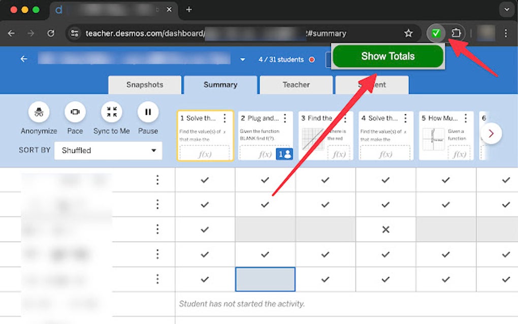 Desmos Dashboard Checkmarks для Google Chrome - Расширение Скачать