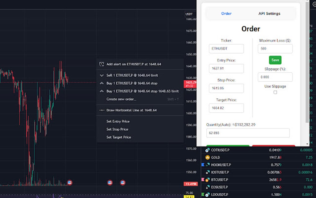 TradingX for Tradingview Google Chrome için - Eklenti İndir