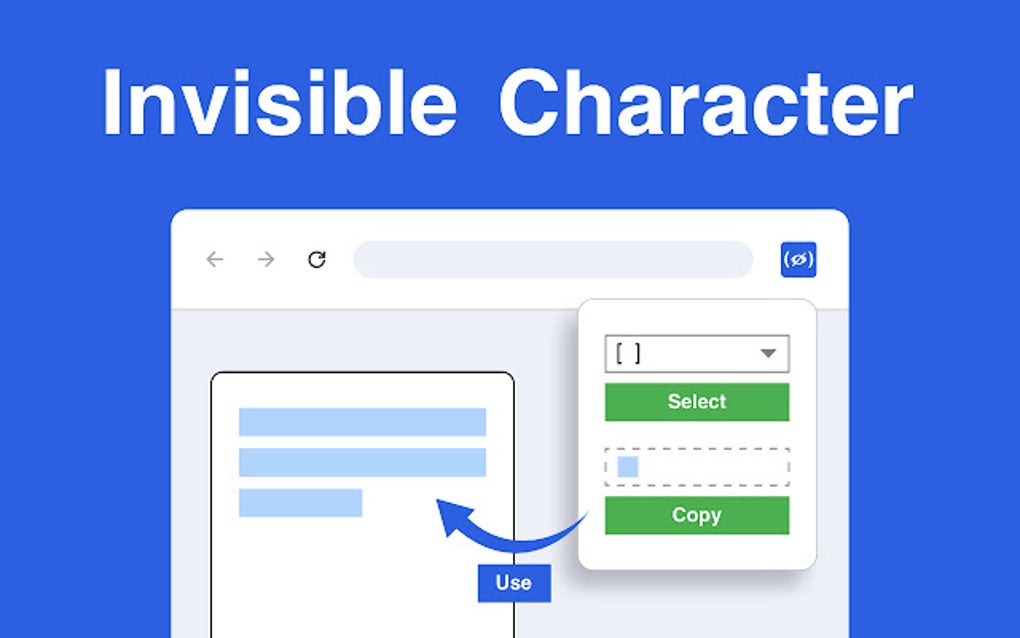 Invisible Character for Google Chrome - Extension Download
