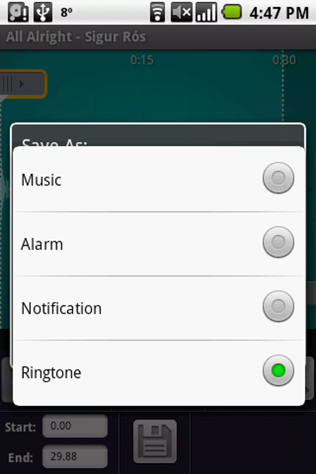 Ringdroid APK voor Android - Download