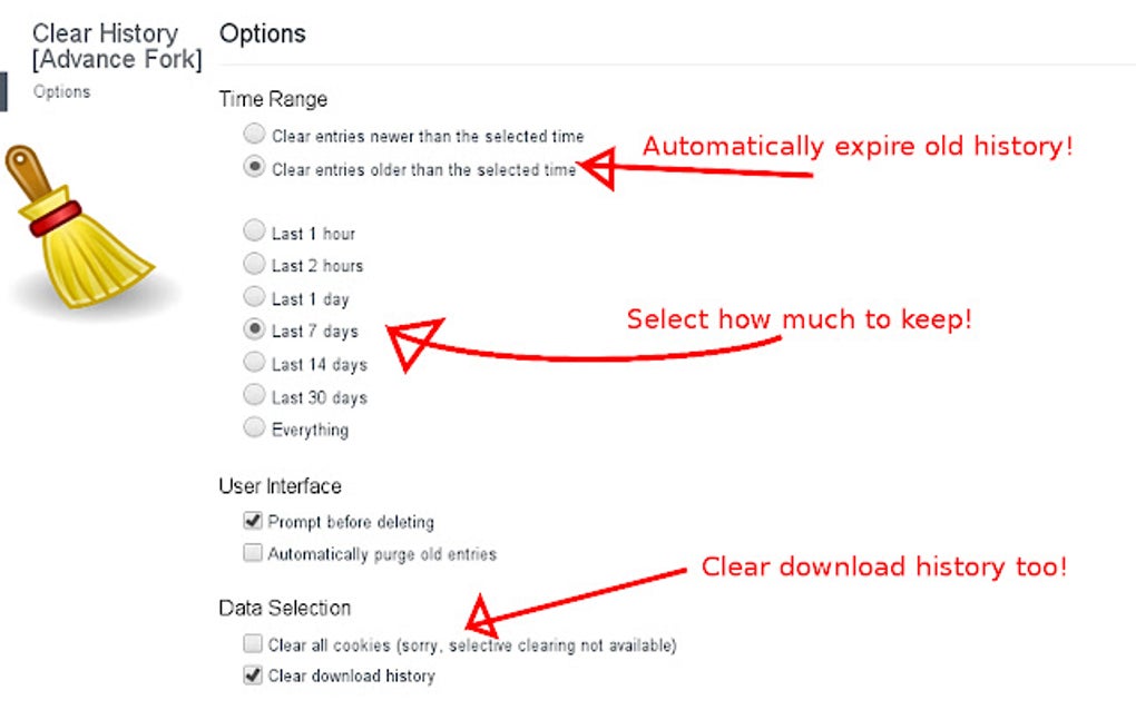 Clear History Google Chrome için - Eklenti İndir