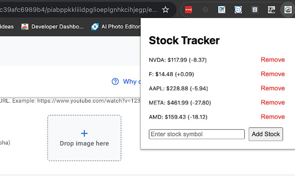Stock Tracker สำหรับ Google Chrome - ส่วนขยาย ดาวน์โหลด