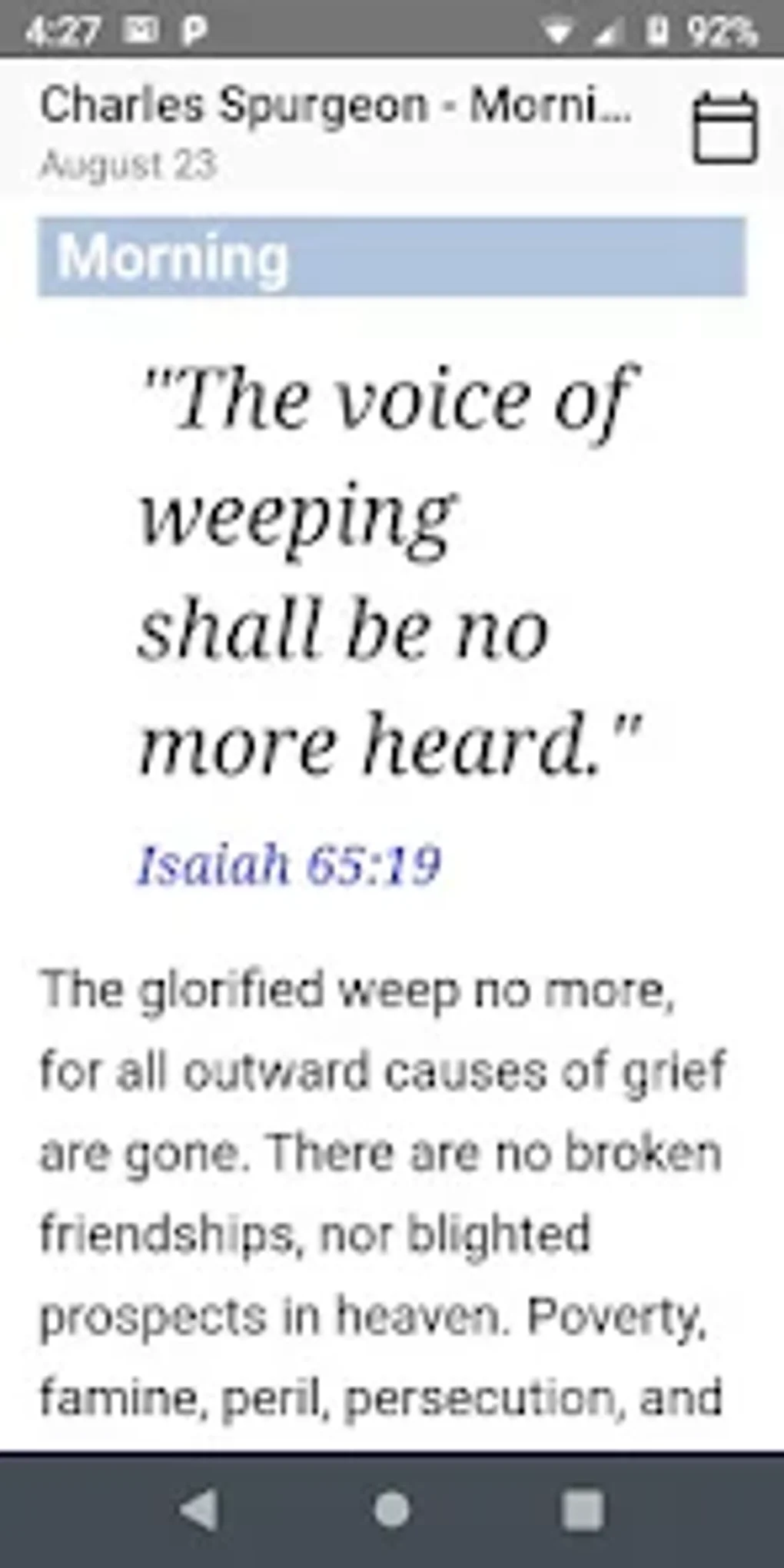 Charles Spurgeon - Morning and for Android - Download