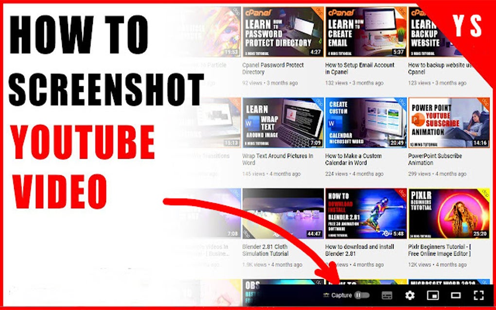 YouTube Screenshot pour Google Chrome - Extension Télécharger