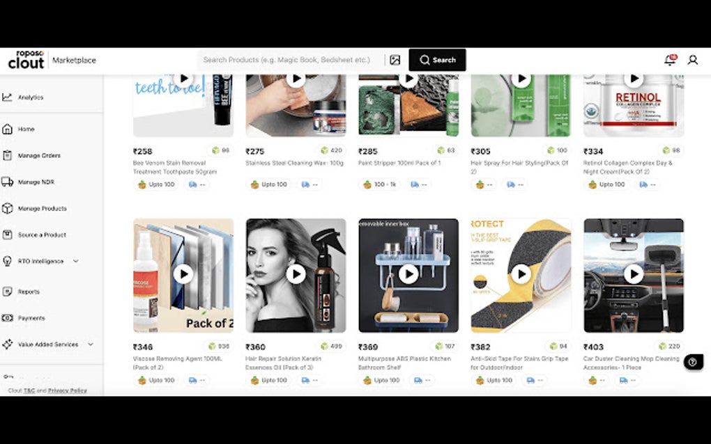 Roposo Clout Product Sorter Google Chrome 용 - 확장 프로그램 다운로드