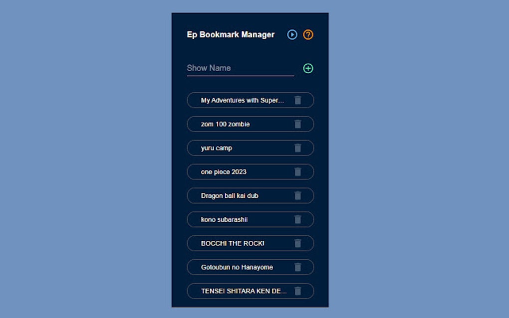 Episode Bookmark Manager para Google Chrome - Extensión Descargar