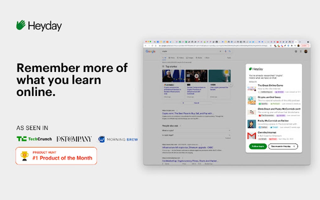 Heyday for Google Chrome - Extension Download