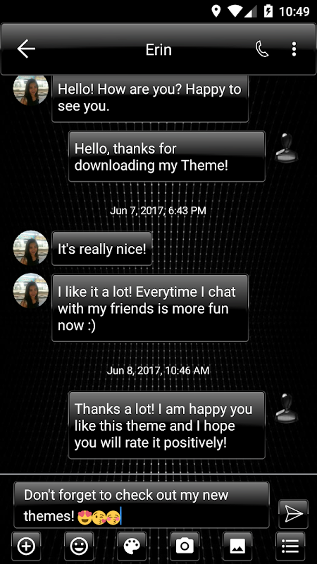 SMS Messages Dusk Black Theme APK for Android - Download