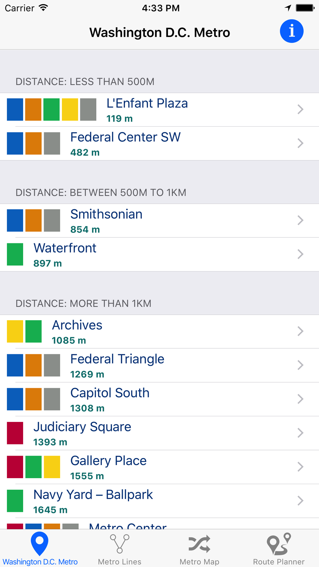 Washington D.C. Metro - Subway para iPhone - Descargar