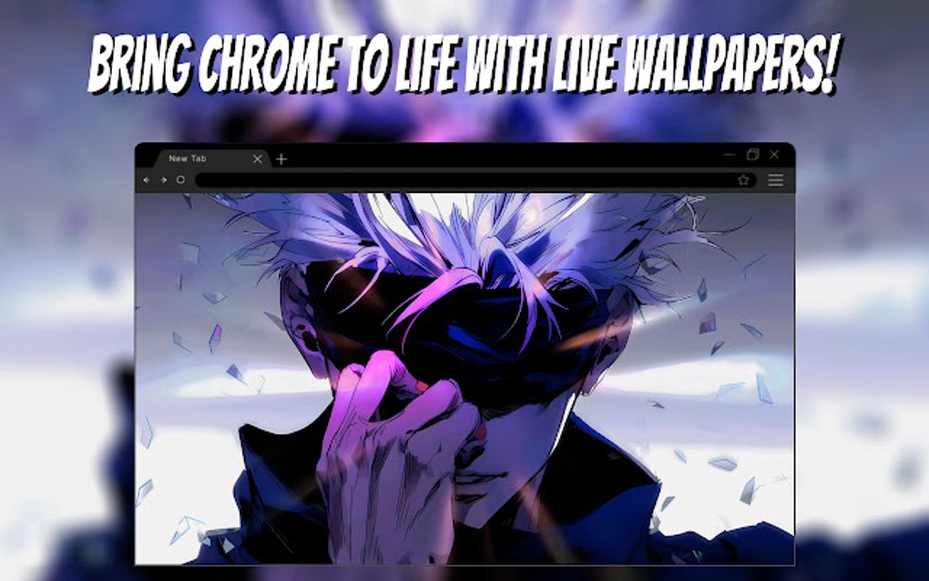 Satoru Gojo Breaking Glass Live Wallpaper Google Chrome 용 - 확장 프로그램 다운로드