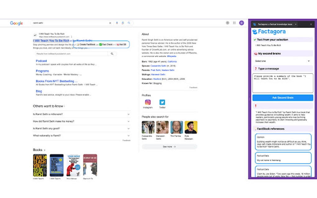 Factagora: a factual knowledge base Google Chrome için - Eklenti İndir