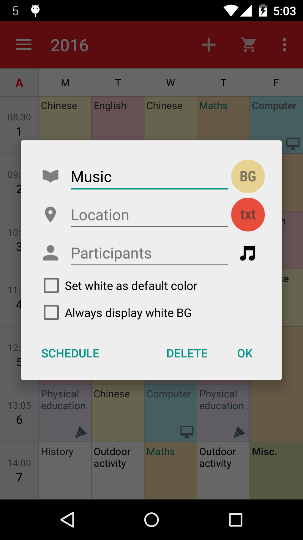 Timetable Widget APK para Android - Descargar