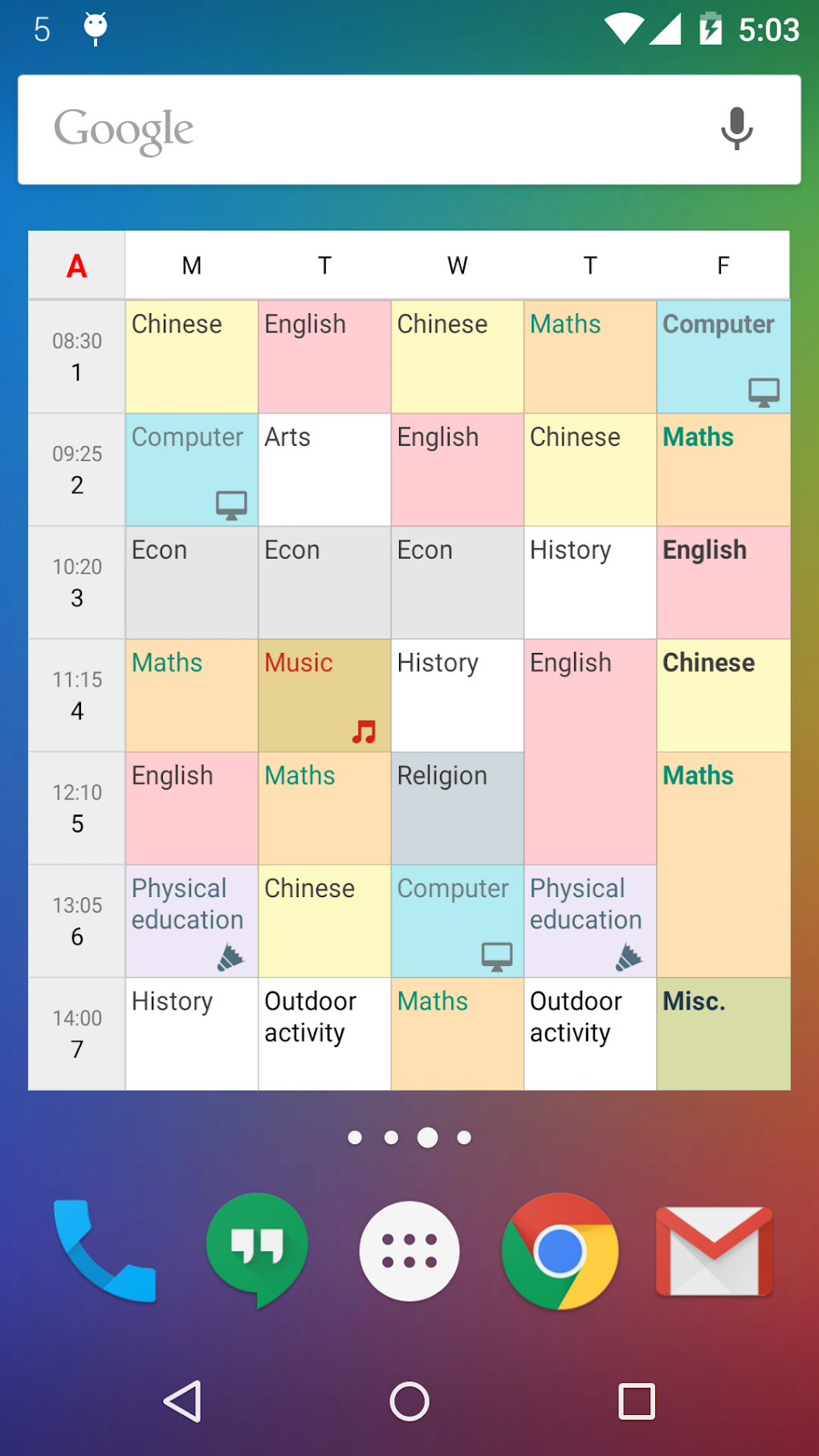 Timetable Widget APK para Android - Descargar
