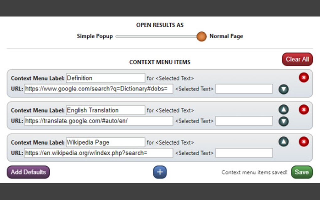 Context Lookups for Google Chrome - Extension Download