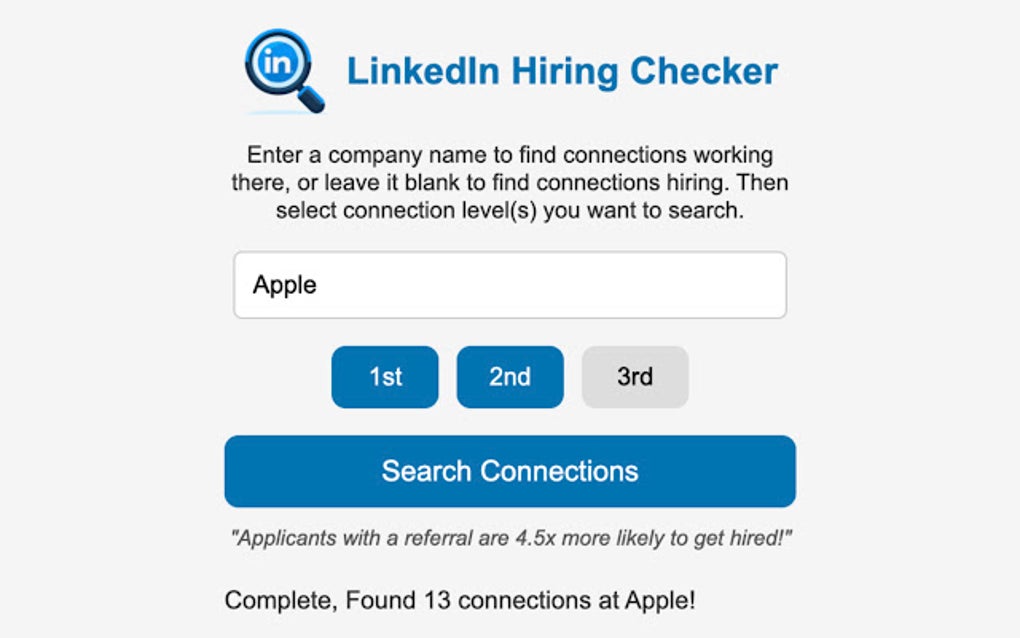 LinkedIn Hiring Checker Google Chrome 용 - 확장 프로그램 다운로드