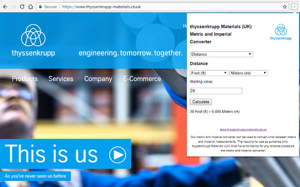 Metric and Imperial Converter для Google Chrome - Расширение Скачать