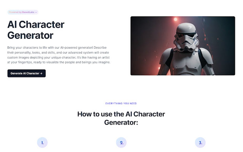 AI Character Generator สำหรับ Google Chrome - ส่วนขยาย ดาวน์โหลด