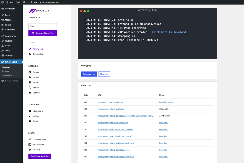 Simply Static 8211 The WordPress Static Site Generator (WordPress) - Descargar