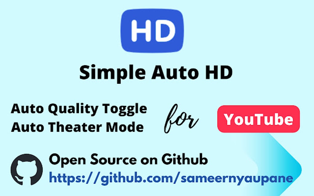 Simple Auto HD (Open Source) for Google Chrome - Extension Download