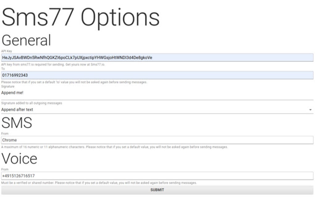Sms77.io para Google Chrome - Extensión Descargar