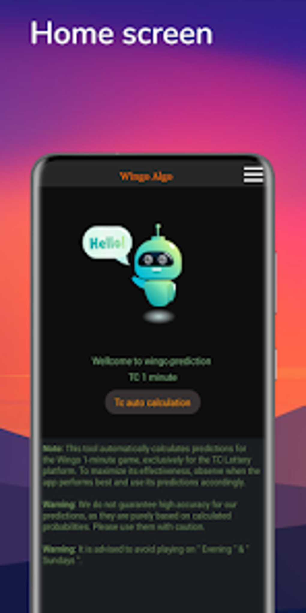 Wingo prediction Algo para Android - Descargar