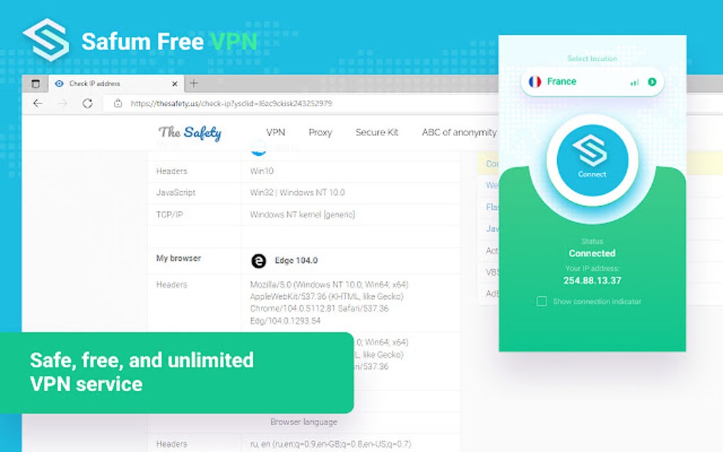 Safum free VPN สำหรับ Google Chrome - ส่วนขยาย ดาวน์โหลด