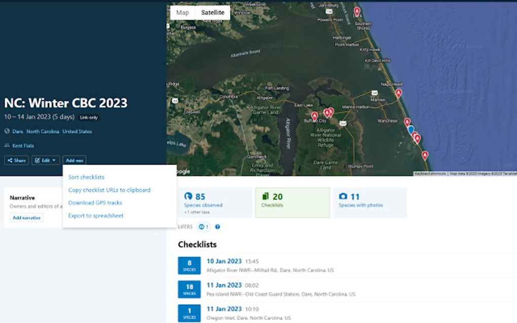 eBird trip report utilities para Google Chrome - Extensión Descargar