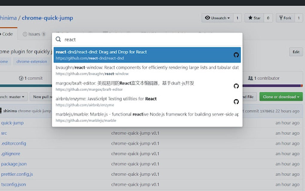 quick-jump for Google Chrome - Extension Download