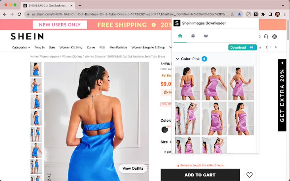 Shein Images Downloader para Google Chrome - Extensión Descargar