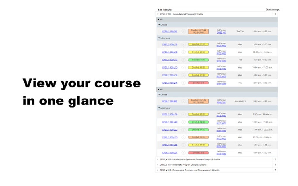 Better UBC Workday Courselist for Google Chrome - Extension Download