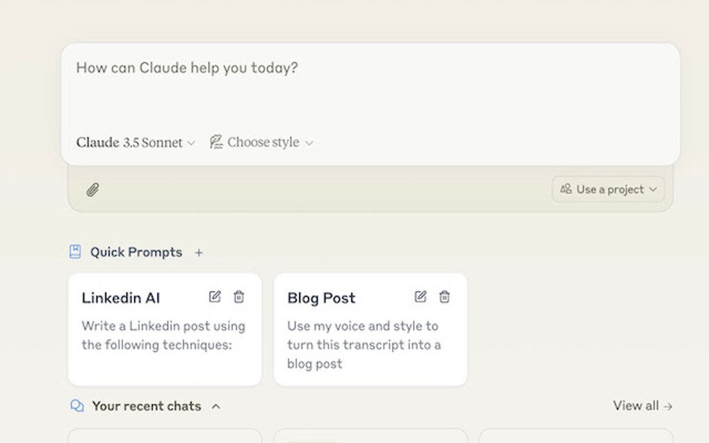 Claude Quick Prompts Google Chrome 용 - 확장 프로그램 다운로드