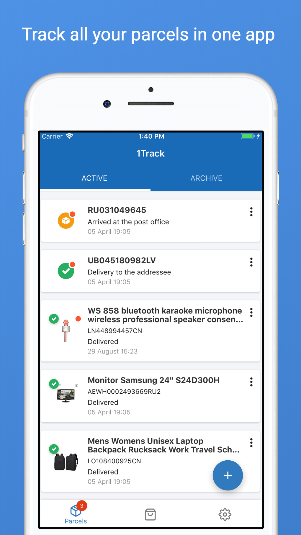 iPhone 용 Track your packages - 1Track - 다운로드