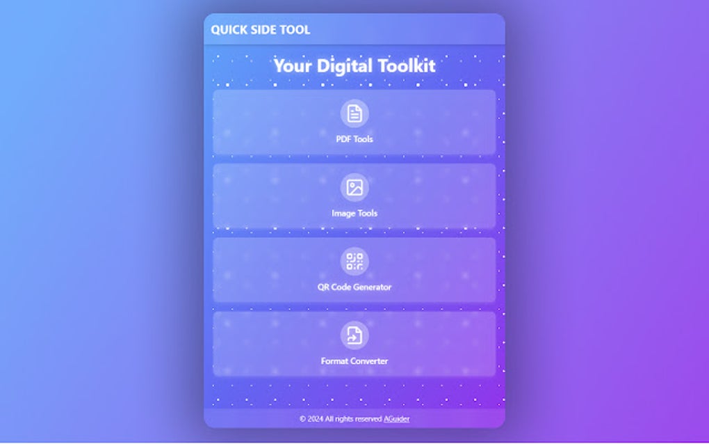 Quick Side Tool Google Chrome 용 - 확장 프로그램 다운로드