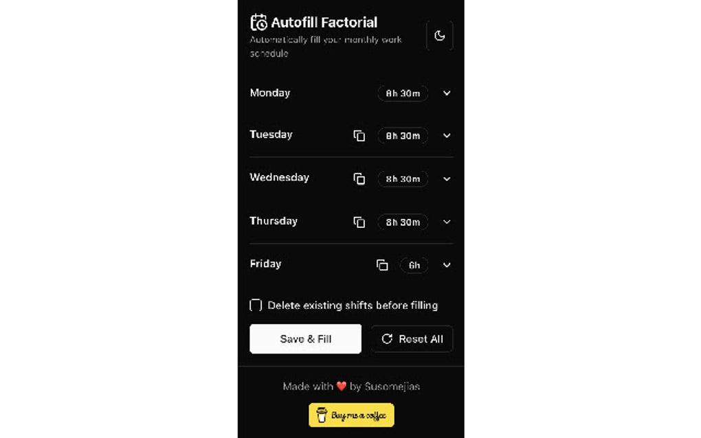 Autofill Factorial cho Google Chrome - Tiện ích mở rộng Tải về