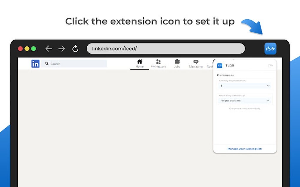 TLDR - AI Summaries for LinkedIn Google Chrome 용 - 확장 프로그램 다운로드