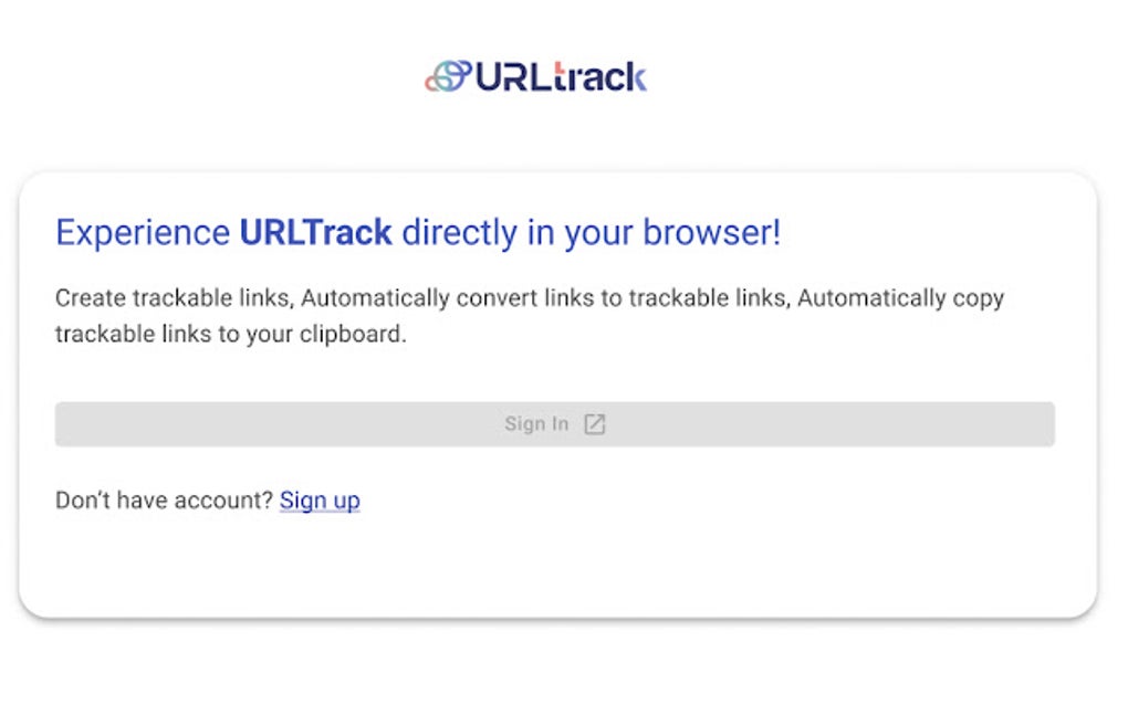 URLtrack - Shorten your links for Google Chrome - Extension Download