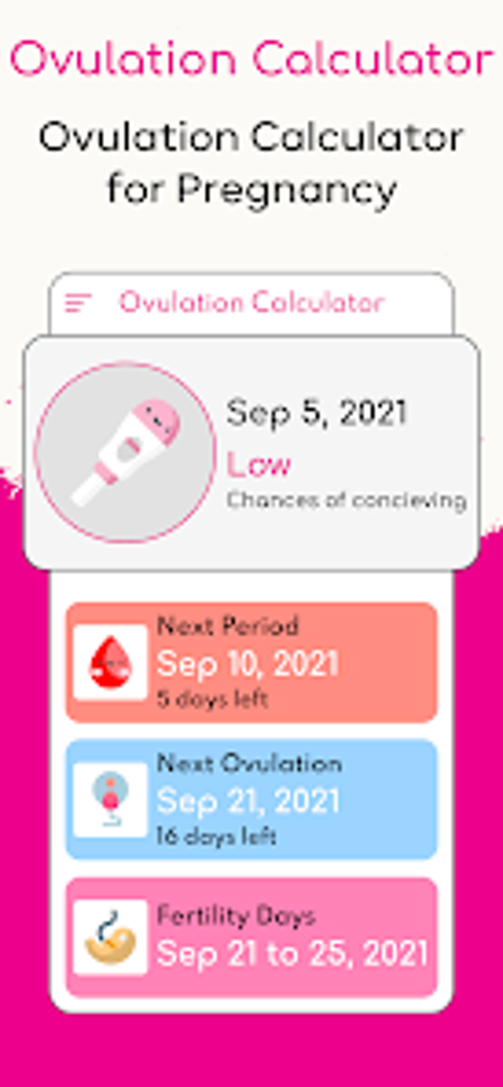 Ovulation Calculator Tracker para Android - Descargar