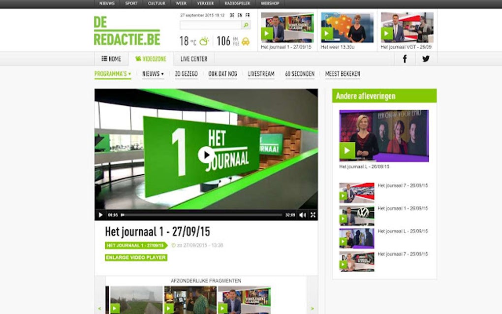 Deredactie.be video expander para Google Chrome - Extensión Descargar