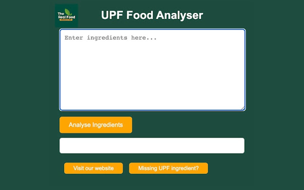 UPF Ingredient Analyser para Google Chrome - Extensión Descargar