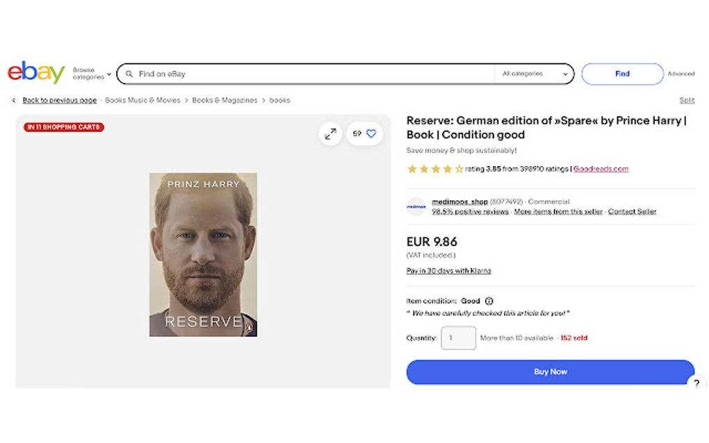 Goodreads ratings for Ebay for Google Chrome - Extension Download