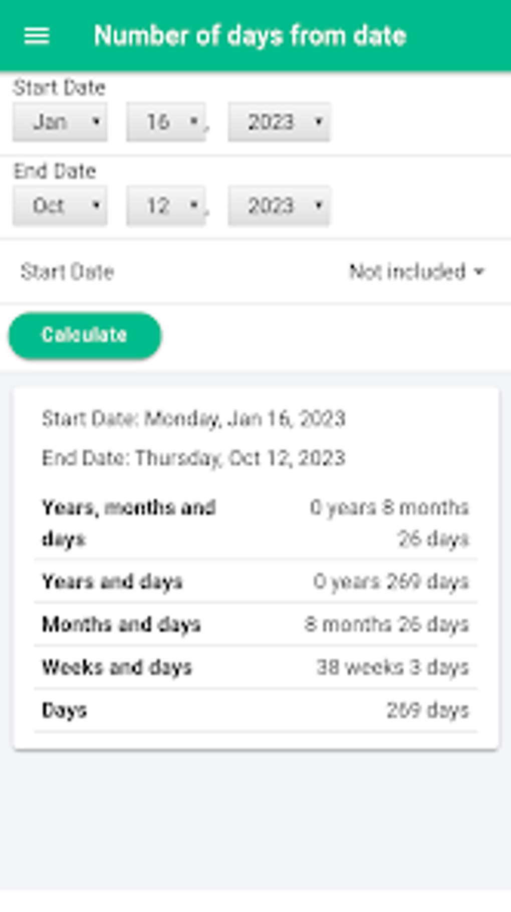 Date Calculator para Android - Descargar