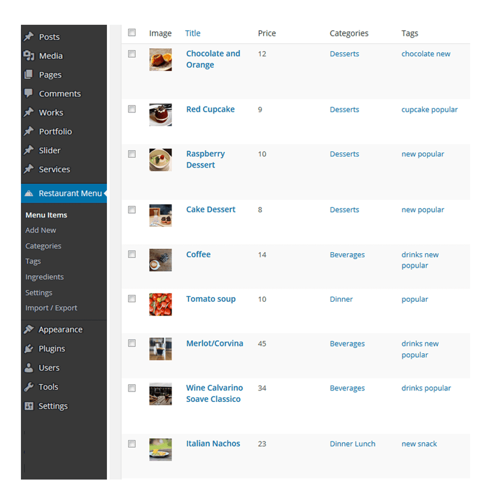 Restaurant Menu and Food Ordering para WordPress - Descargar