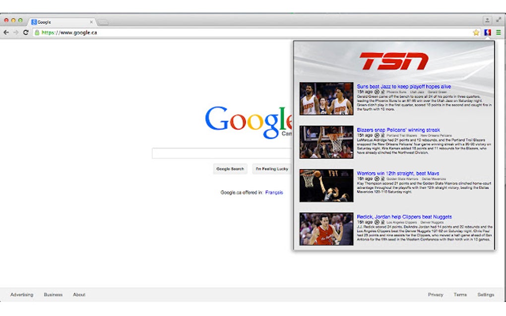 Latest TSN Basketball Headlines para Google Chrome - Extensión Descargar